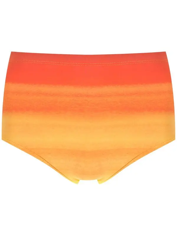 AMIR SLAMA Tie-dye Gradient Swimming Trunks - Orange