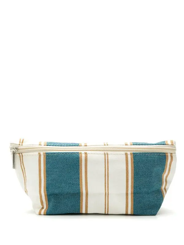 AMIR SLAMA Striped Makeup Bag - Neutrals
