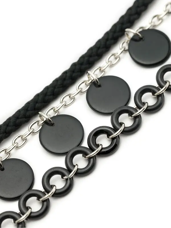 AMIR SLAMA Beaded Bracelets Set - Black