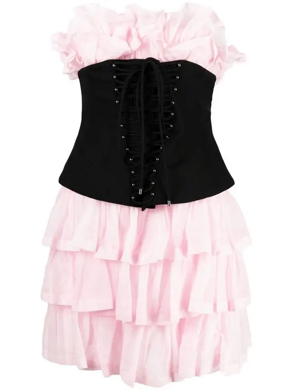 Philosophy Di Lorenzo Serafini Corset Ruffle Dress