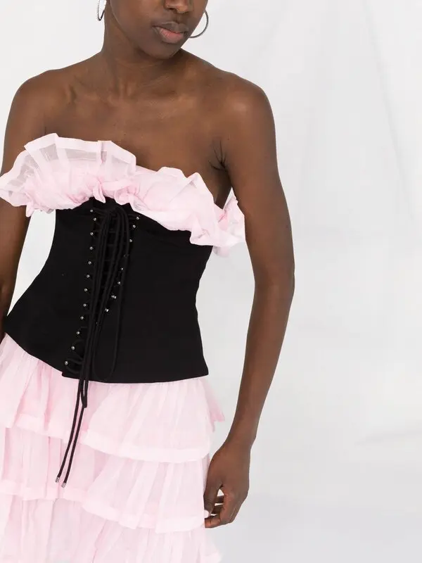 Philosophy Di Lorenzo Serafini Corset Ruffle Dress
