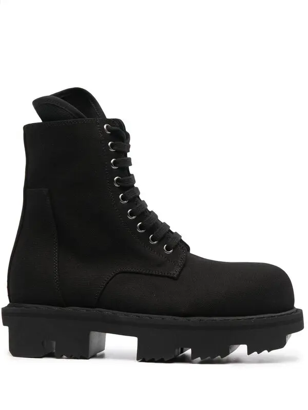 Rick Owens Megatooth Army Boots In Black - 60% Off | Editorialist