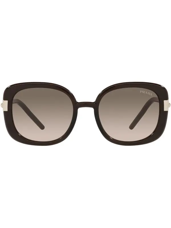 Prada Oversize Frame Tinted Sunglasses - Brown