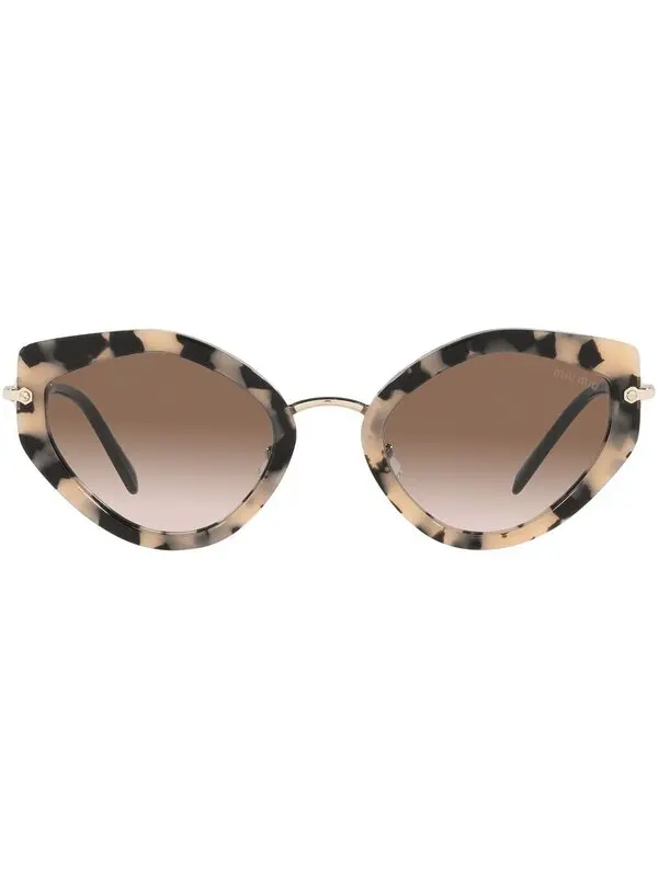 Miu Miu Cat-eye Tinted Sunglasses - Brown