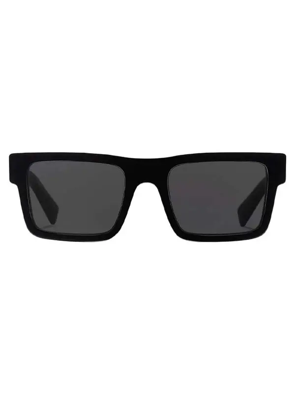 Prada Rectangle-Frame Sunglasses Black Editorialist