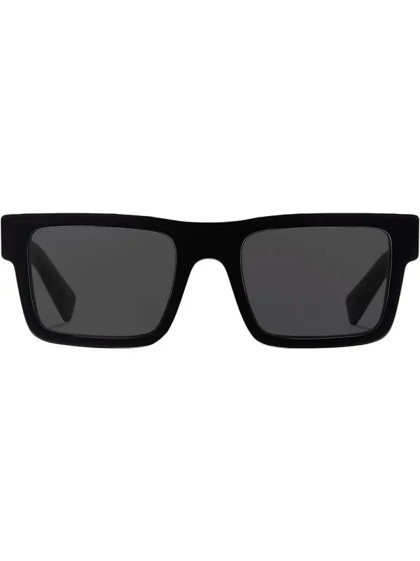 Prada Symbole Rectangle-frame Sunglasses - Black