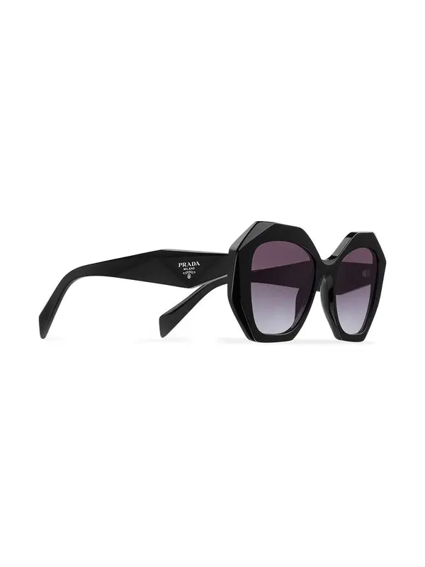 Prada Oversize Octagonal-Frame Sunglasses - Black | Editorialist display picture 3