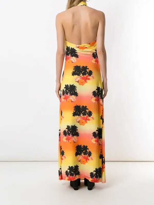 AMIR SLAMA Printed Maxi Dress