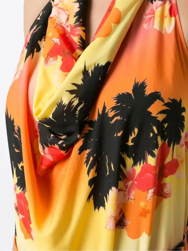 AMIR SLAMA Printed Maxi Dress