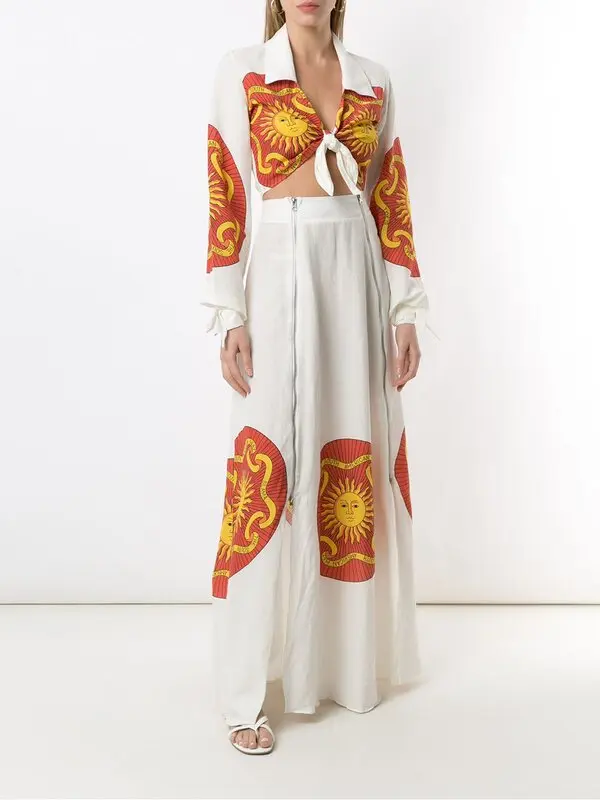 AMIR SLAMA Printed Long Skirt