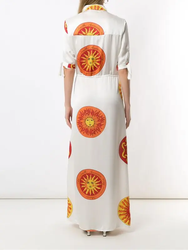 AMIR SLAMA Sun-print Long Shirt Dress
