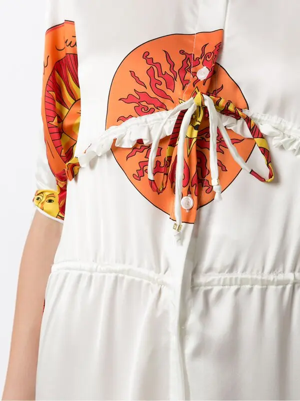 AMIR SLAMA Sun-print Long Shirt Dress