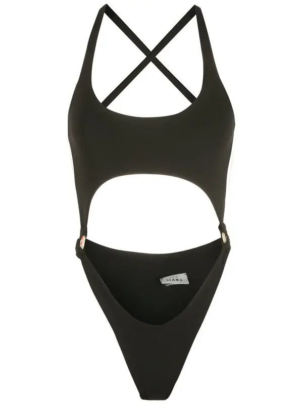 AMIR SLAMA High-leg One-piece Swimsuit - Black