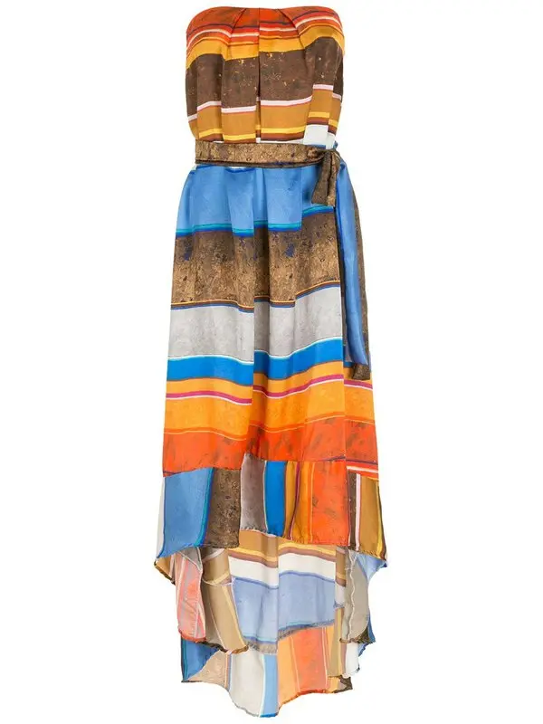 AMIR SLAMA Printed Silk Maxi Dress