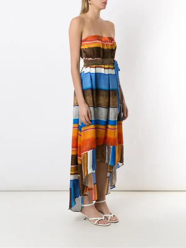 AMIR SLAMA Printed Silk Maxi Dress