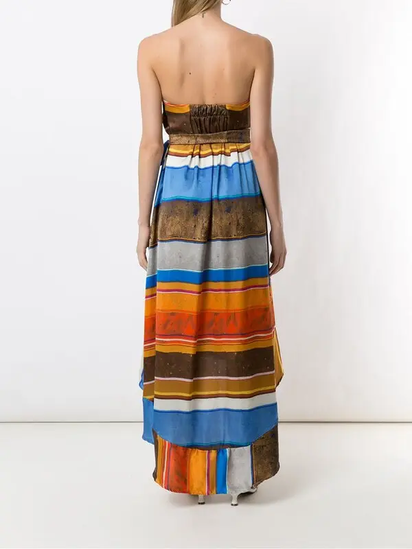 AMIR SLAMA Printed Silk Maxi Dress