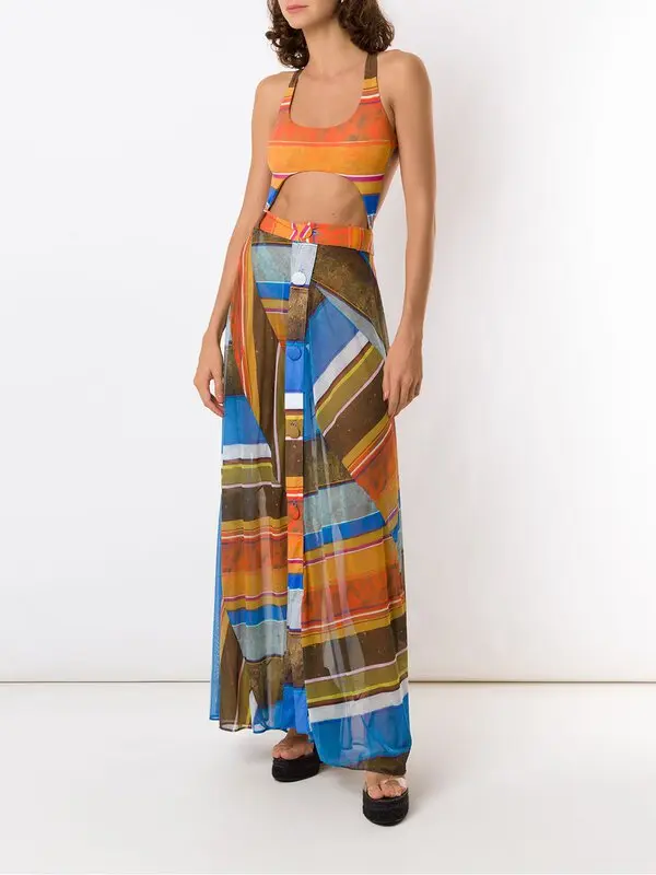 AMIR SLAMA Silk Long Skirt