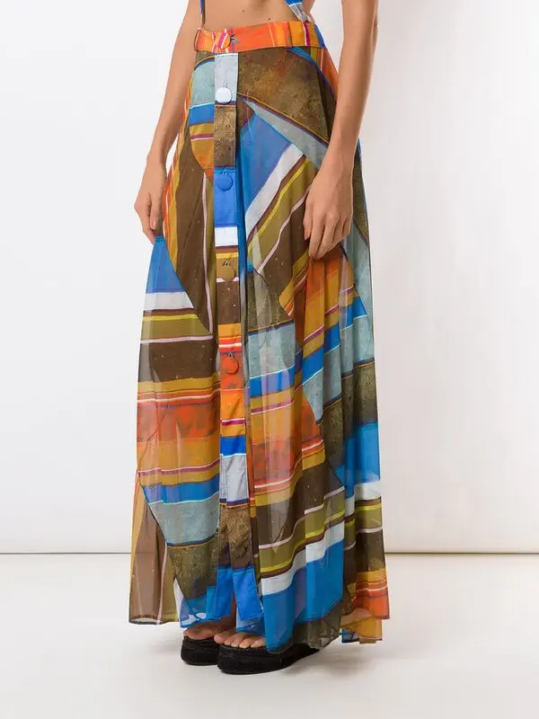 AMIR SLAMA Silk Long Skirt