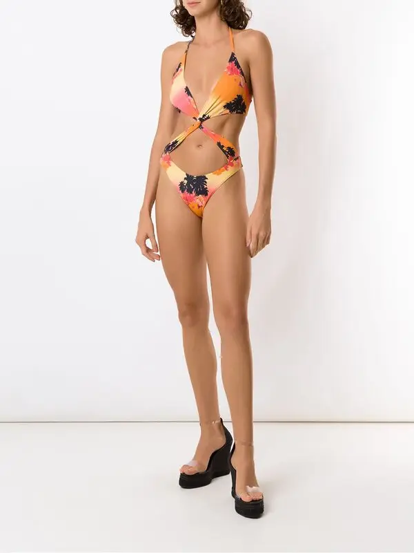 AMIR SLAMA Ilha De Hibiscus Swimsuit