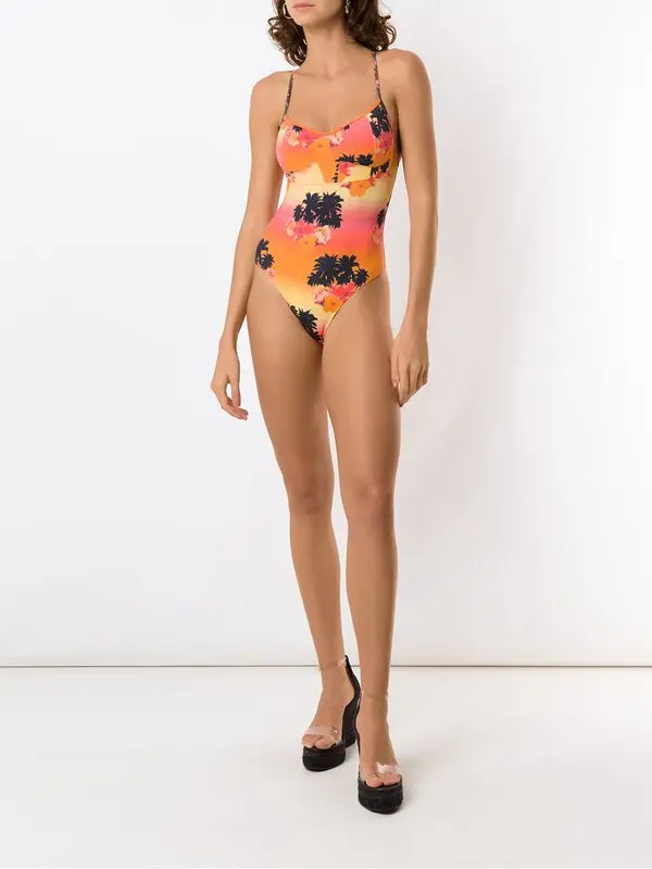 AMIR SLAMA Ilha De Hibiscus Swimsuit