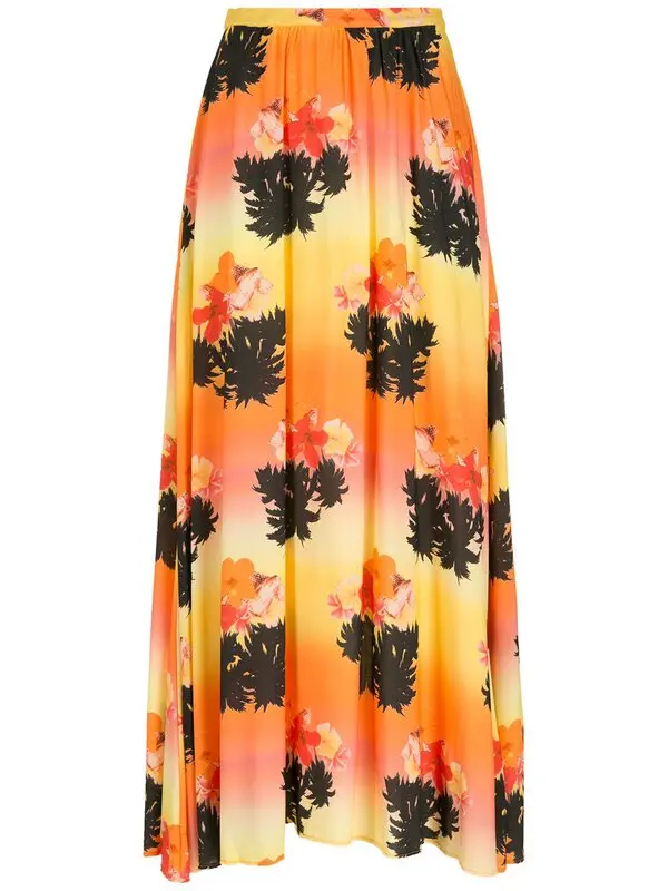 AMIR SLAMA Printed Long Skirt