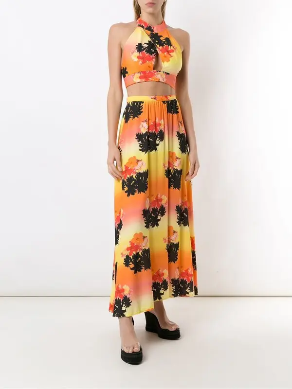 AMIR SLAMA Printed Long Skirt