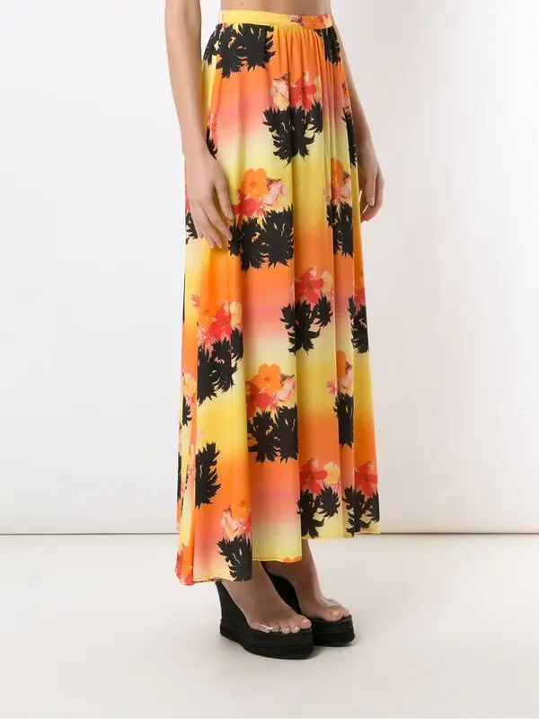 AMIR SLAMA Printed Long Skirt