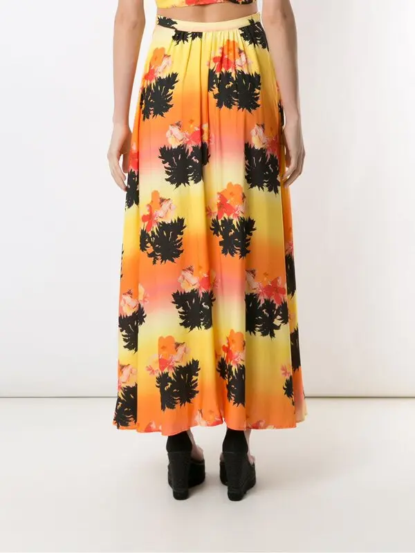 AMIR SLAMA Printed Long Skirt