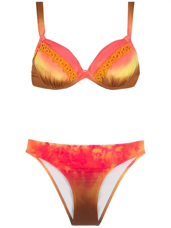 AMIR SLAMA Tie Dye Bikini Set - Multicolour