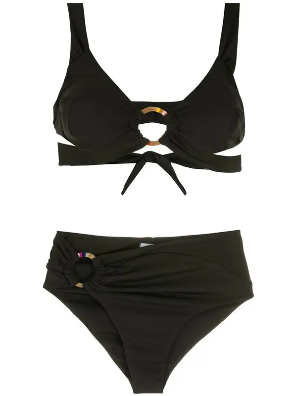AMIR SLAMA High-rise Bikini Set - Black