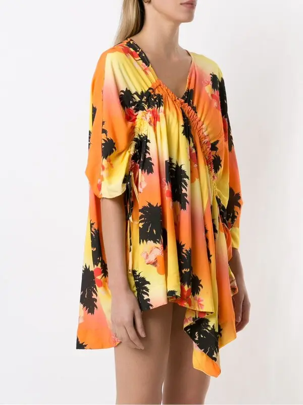 AMIR SLAMA Palm Tree-print Dress