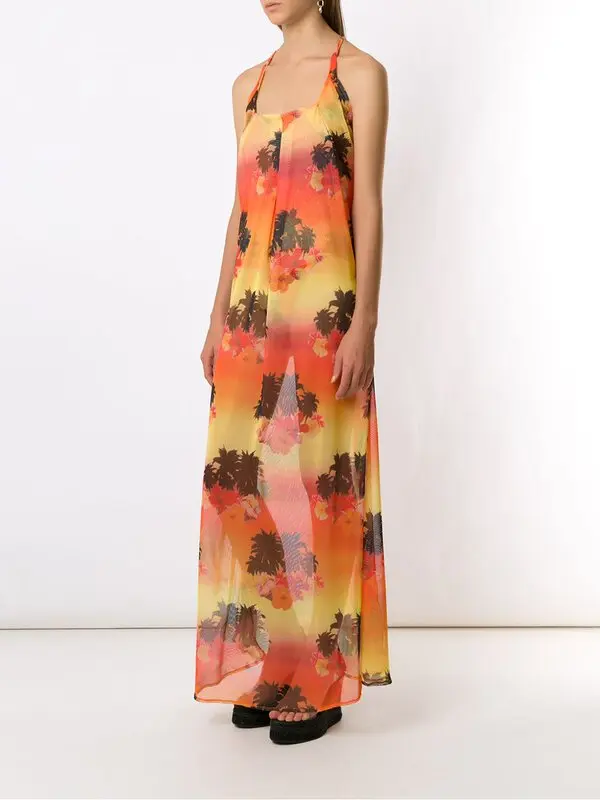 AMIR SLAMA Printed Maxi Dress