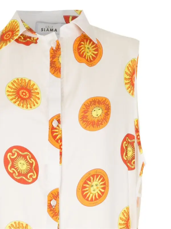 AMIR SLAMA Print Sol Long Beach Dress