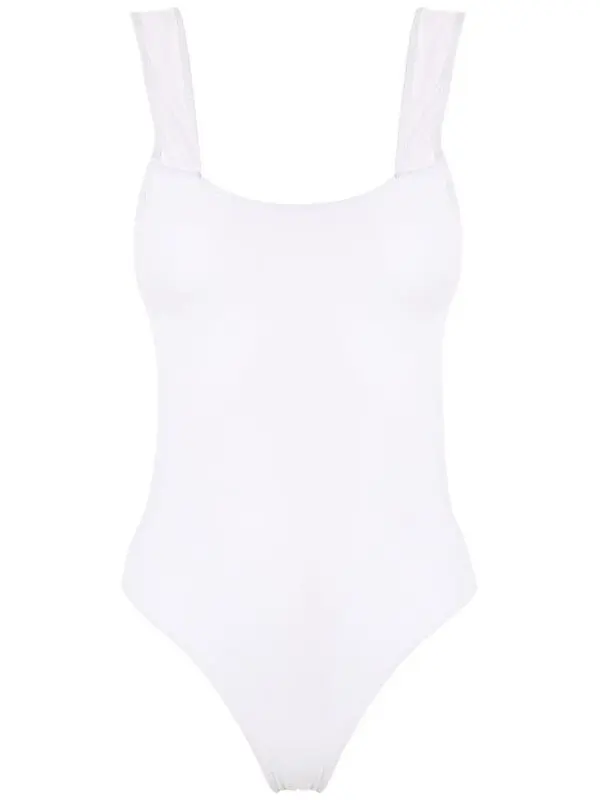 AMIR SLAMA Cut-out One-piece - White