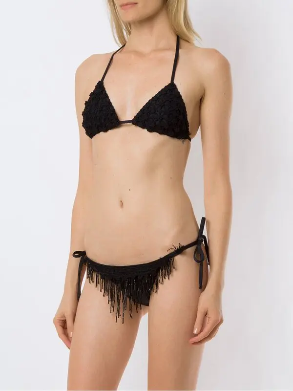AMIR SLAMA Beaded Embroidery Bikini Set