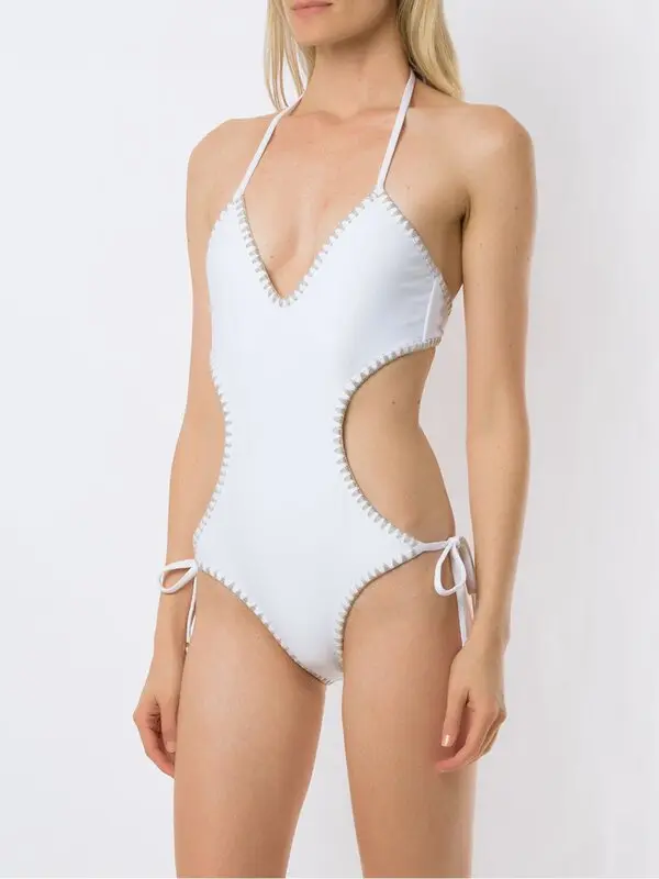 AMIR SLAMA Tie Cut-out One-piece