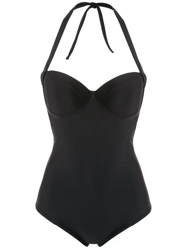 AMIR SLAMA Plain One-piece - Black