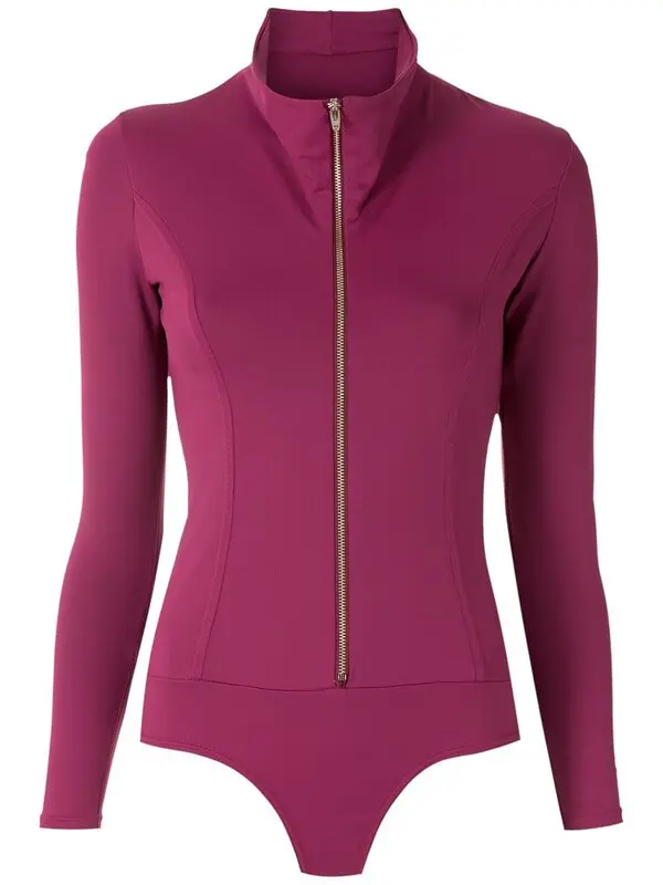 AMIR SLAMA Zipped Long Sleeves Bodysuit