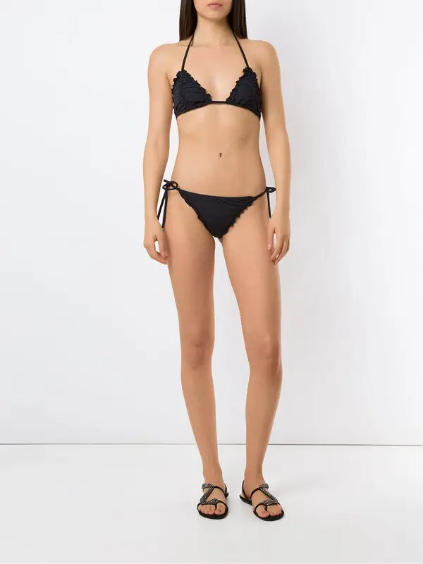 AMIR SLAMA Ripple Effect Bikini Set - Black