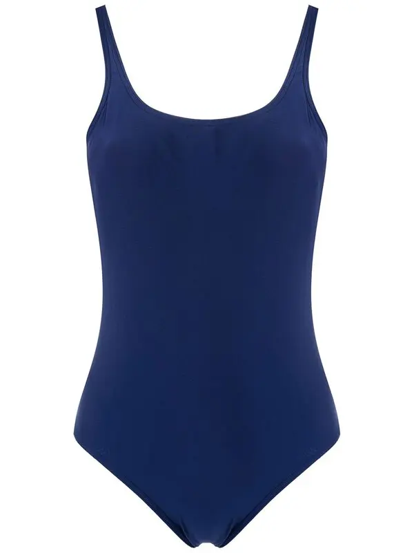 AMIR SLAMA Plunging Back One-piece - Blue
