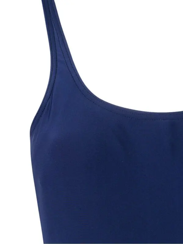 AMIR SLAMA Plunging Back One-piece - Blue