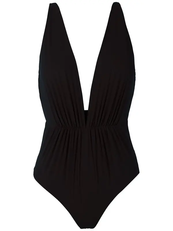 CLUBE BOSSA Clavert Plunging Neck One-piece - Black