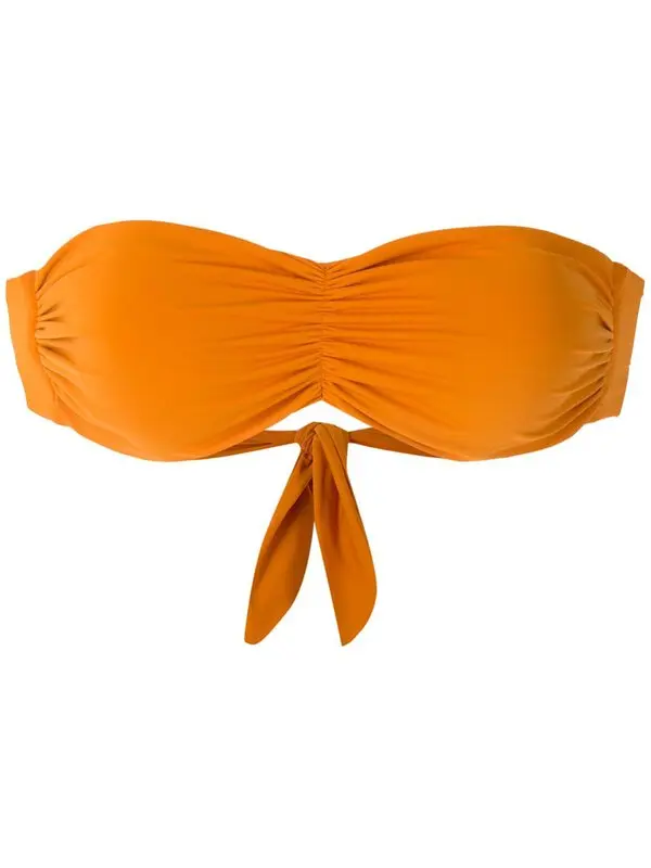 CLUBE BOSSA Venet Ruched Bikini Top - Orange