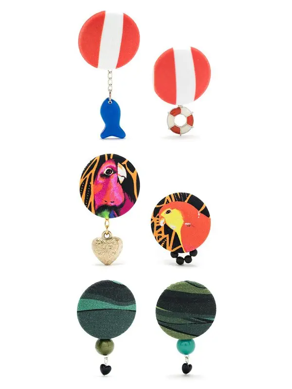 AMIR SLAMA BIJOUX Amir Slama 3-pair Earring Set - Multicolour