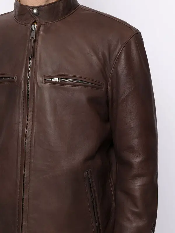Ralph Lauren Lambskin Café Racer Jacket