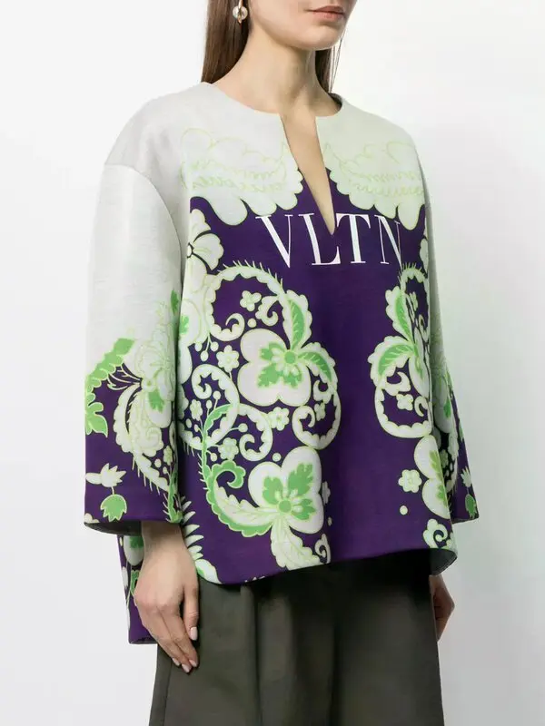Valentino Garavani Vltn Floral-print Sweatshirt