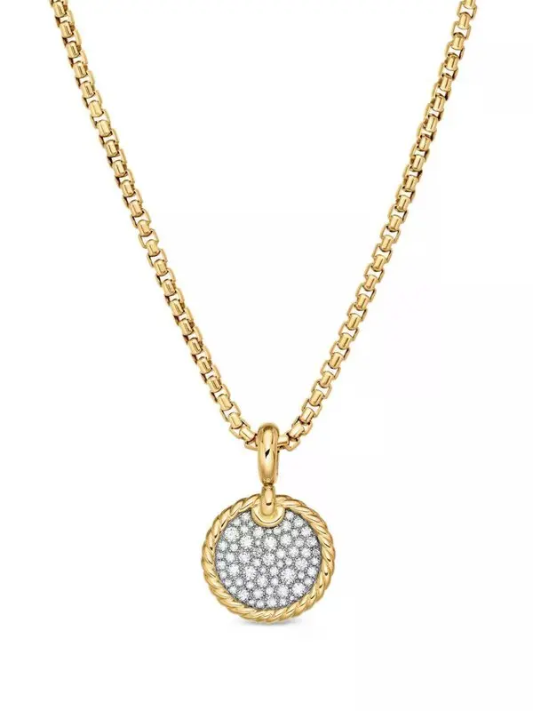 David Yurman 18kt Yellow Dy Elements Diamond Pendant - Gold