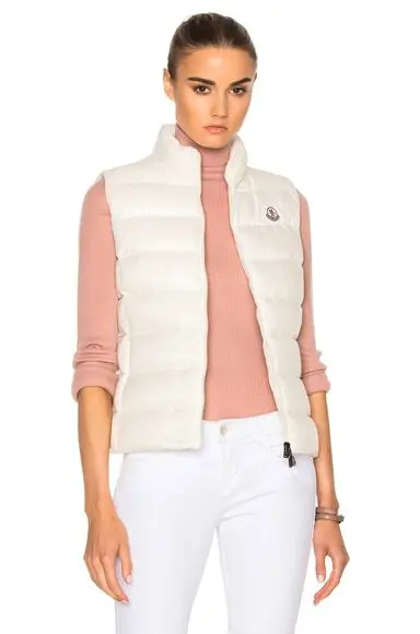 Moncler Ghany Gilet Vest - White | Editorialist