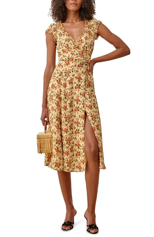 hana floral maxi dress Hana Tropics Enamored Off the Shoulder Ruffle Dress Curve – Sugarlips