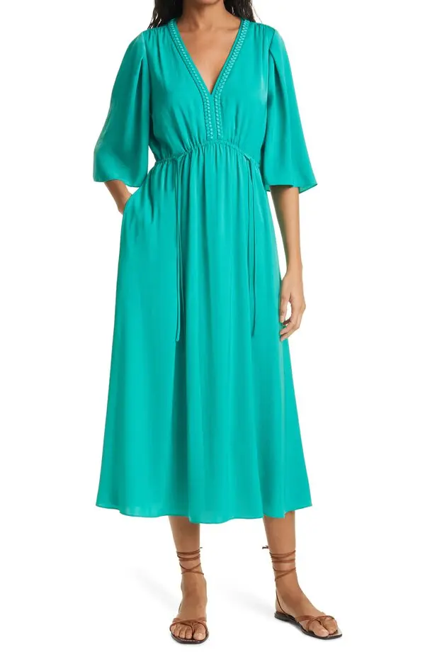 green emerald velvet dress Kobi Halperin